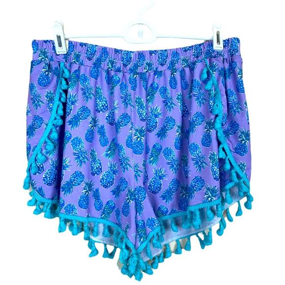Simply Southern | Shorts | Simply Southern Purple Pineapple Tassel ...